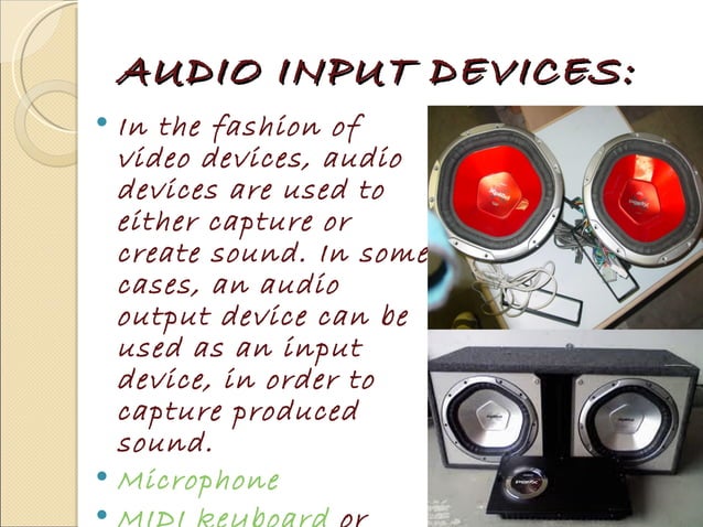 Various input devices showing their features | PPT | Computer ...