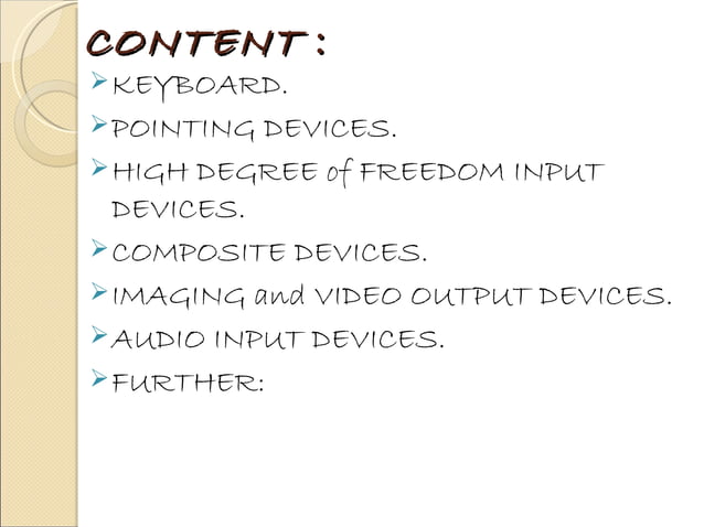 Various input devices showing their features | PPT | Computer ...