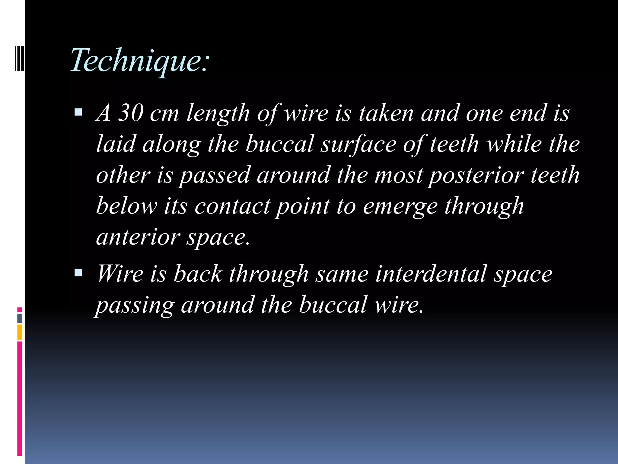 Various intermaxillary fixation techniques | PPTX