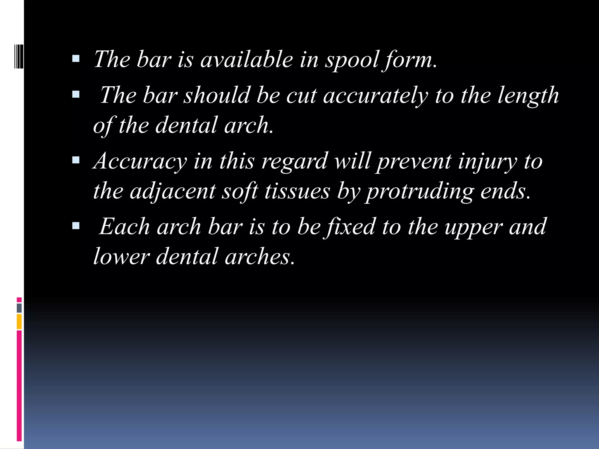 Various intermaxillary fixation techniques | PPTX