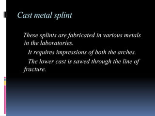 Various intermaxillary fixation techniques | PPTX