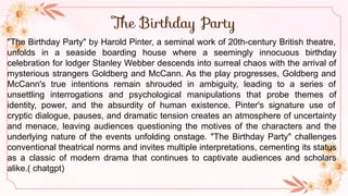 Various Interpretations of the 'Play 'The Birthday Party'.pdf