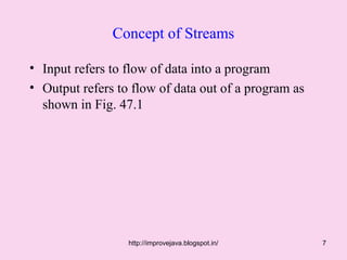 Various io stream classes .47
