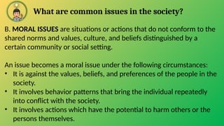 various_issues.pptx social, moral economic | PPTX