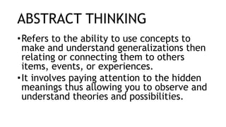 VARIOUS KINDS OF THINKING.pptx