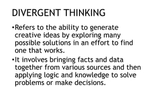 VARIOUS KINDS OF THINKING.pptx
