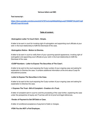 Various letters set3.pdf