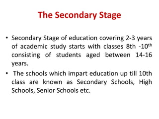 Various levels of education | PPTX