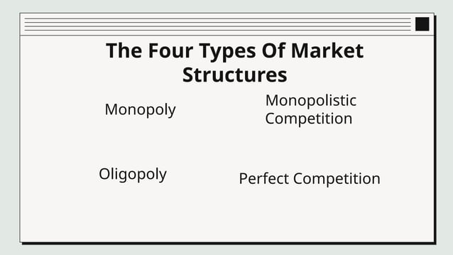 Various Market Structures_The four types of market structure | PPT