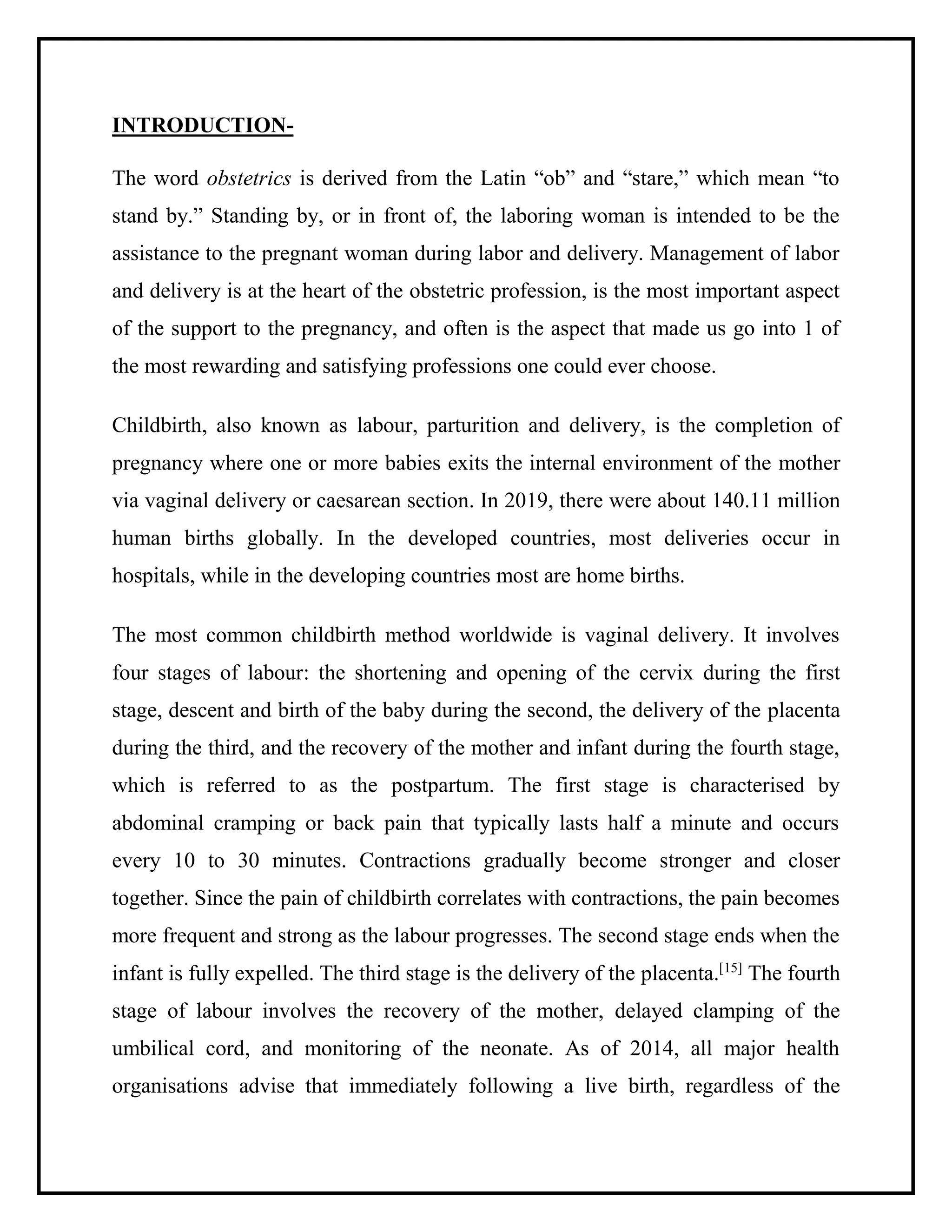 Various Method Of Childbirth Practice and The Evidence Based Practice.docx