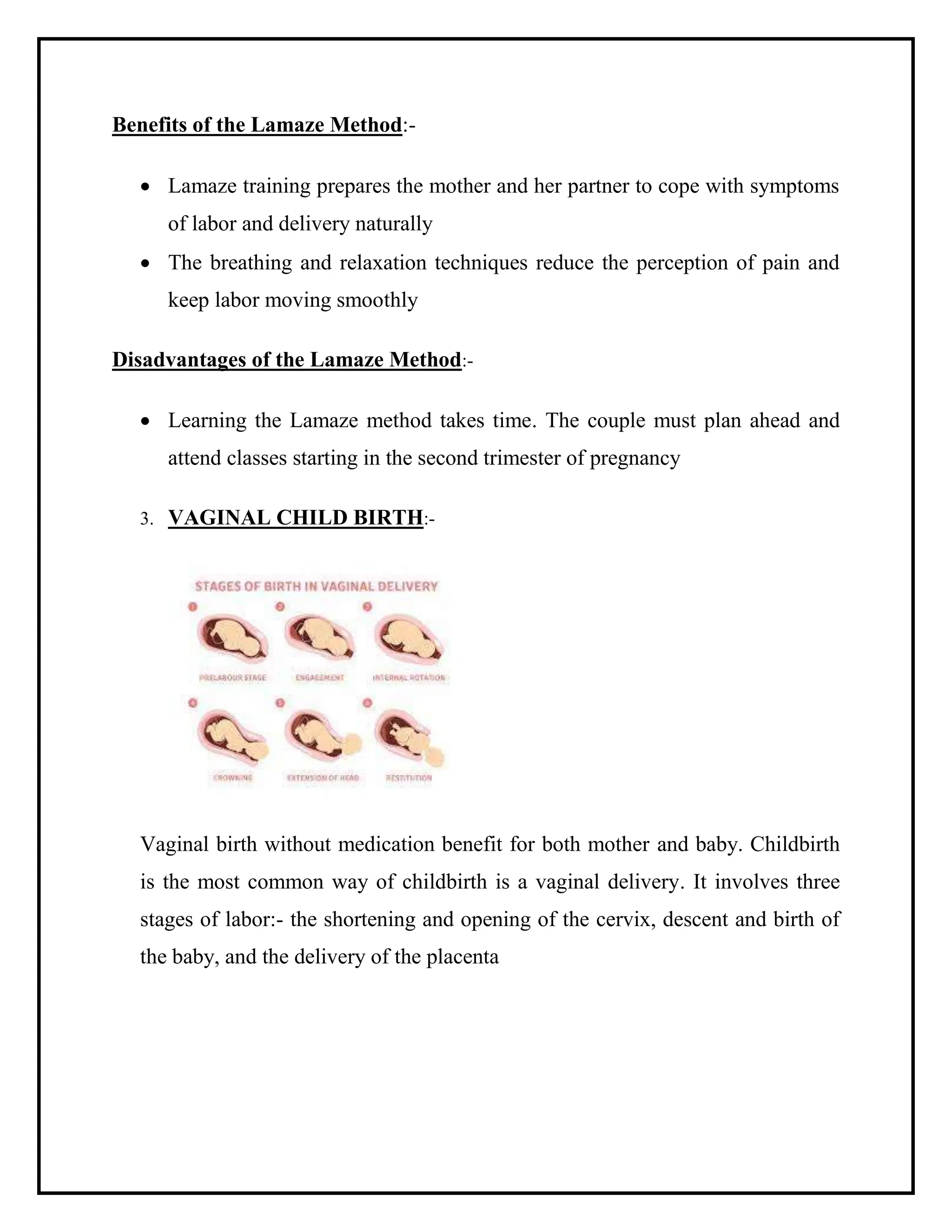 Various Method Of Childbirth Practice and The Evidence Based Practice.docx