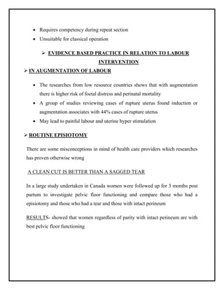 Various Method Of Childbirth Practice and The Evidence Based Practice.docx