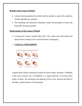 Various Method Of Childbirth Practice and The Evidence Based Practice.docx