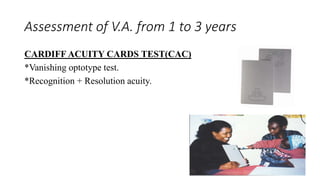 Various methods of measurement of visual acuity in children | PPTX