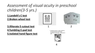 Various methods of measurement of visual acuity in children | PPTX