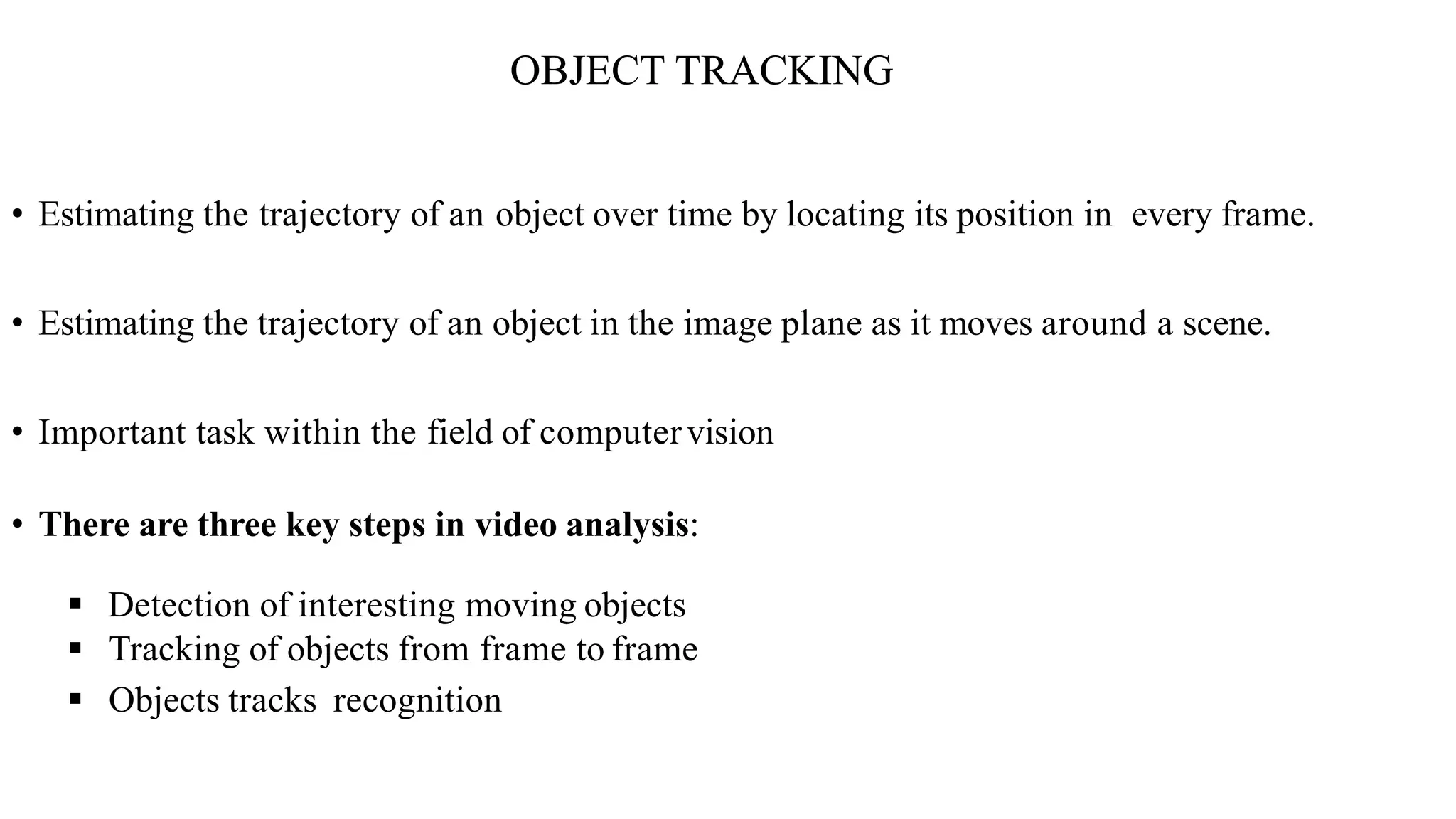 Various object detection and tracking methods | PPTX