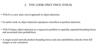 Various object detection and tracking methods | PPTX