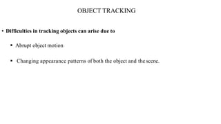 Various object detection and tracking methods | PPTX
