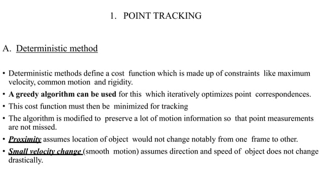 Various Object Detection And Tracking Methods Pptx