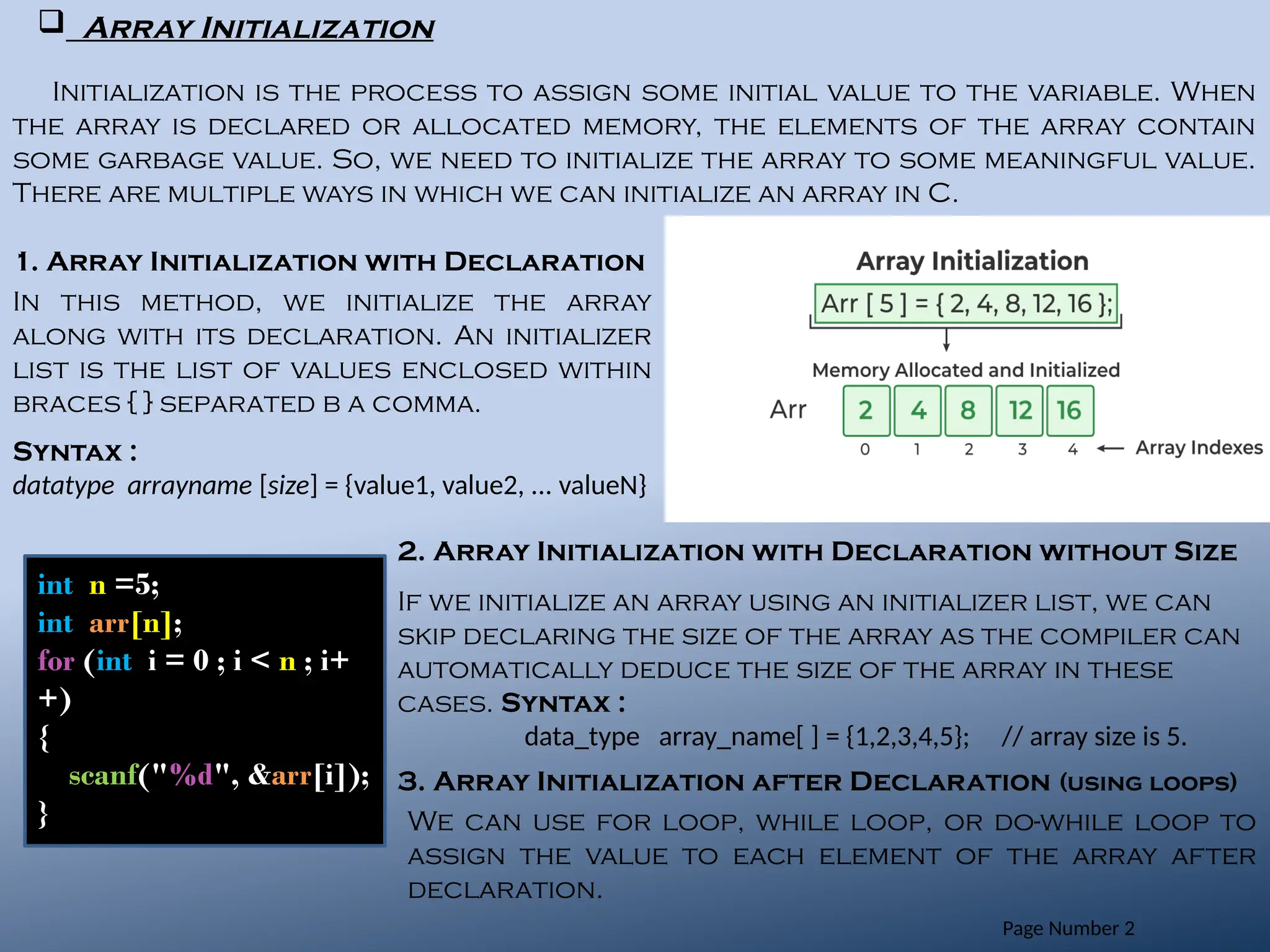 Various Operations Of Array(Data Structure Algorithm).pptx Various Operations Of Array(Data Structure Algorithm).pptx