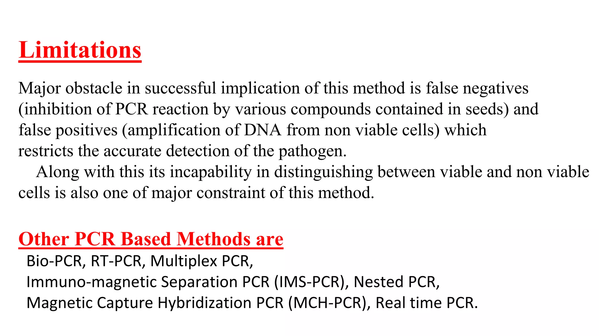 PCR & It's Various Types, DNA chip method & Serological methods of Seed ...