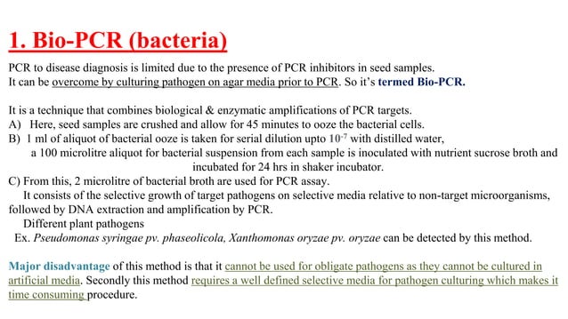 PCR & It's Various Types, DNA chip method & Serological methods of Seed ...