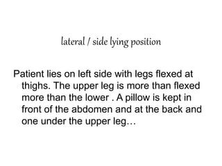 Various position used in different surgeries | PPTX