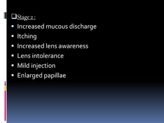 Various stages of contact lens induced papillary conjunctivitis | PPTX