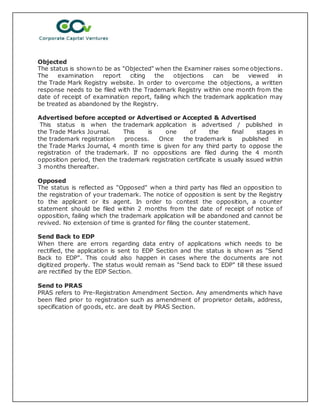 Various stages of trademark | DOCX