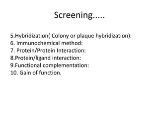 Various strategies for molecular cloning | PPTX