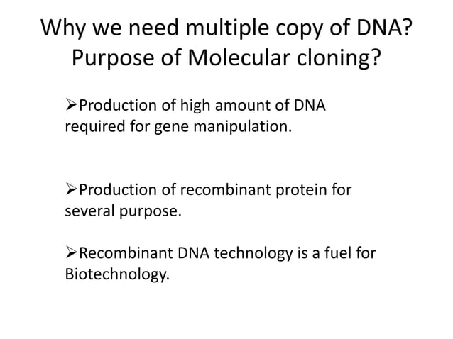 Various strategies for molecular cloning | PPTX