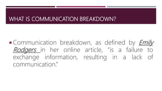 Various Strategies In Order To Avoid Communication Breakdown.pptx