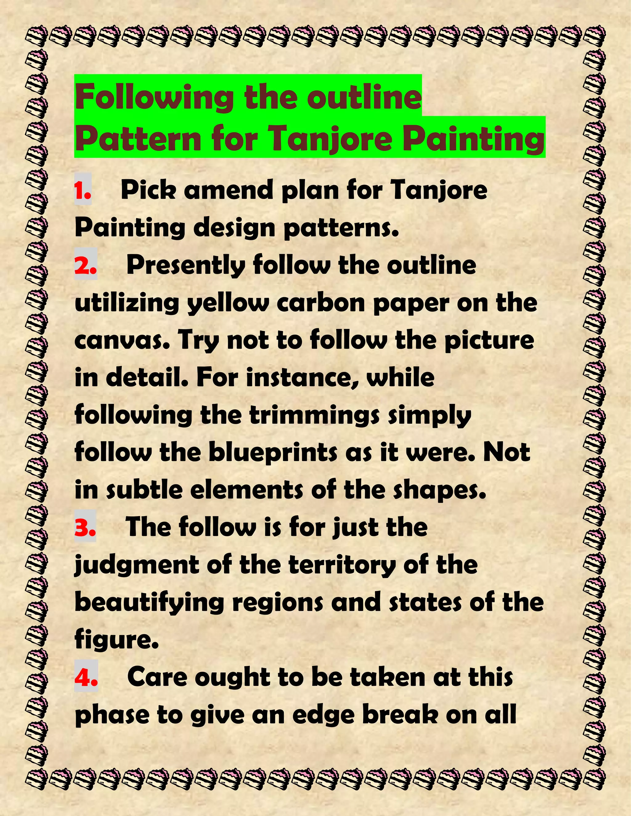Various Tanjore Painting Design Patterns | PDF
