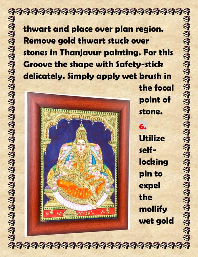 Various Tanjore Painting Design Patterns | PDF | Painting | Arts and Crafts