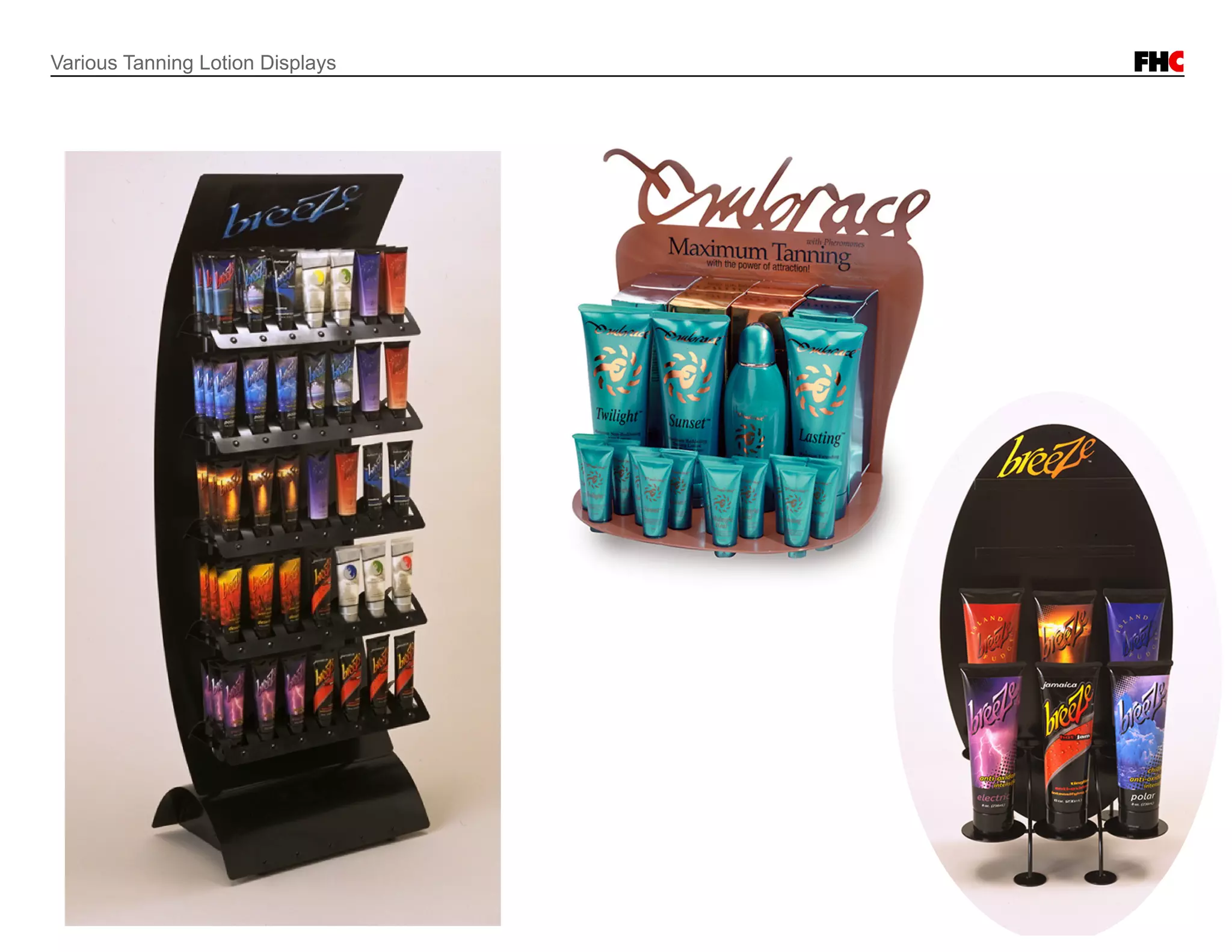 Various tanning lotion displays | PDF