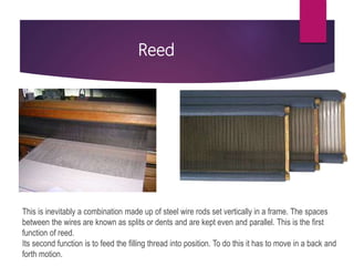 Various tappet loom parts with function | PPTX