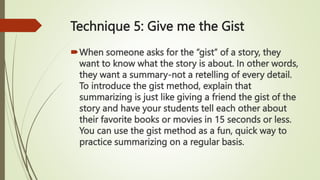 Lesson 5 VARIOUS TECHNIQUES IN SUMMARIZING.pptx