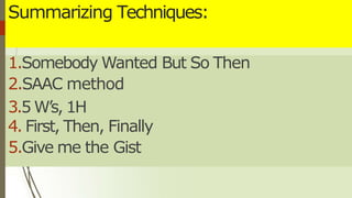 varioustechniquesinsummarizingavarietyofacademic-220918123849-93d68ae0.pptx