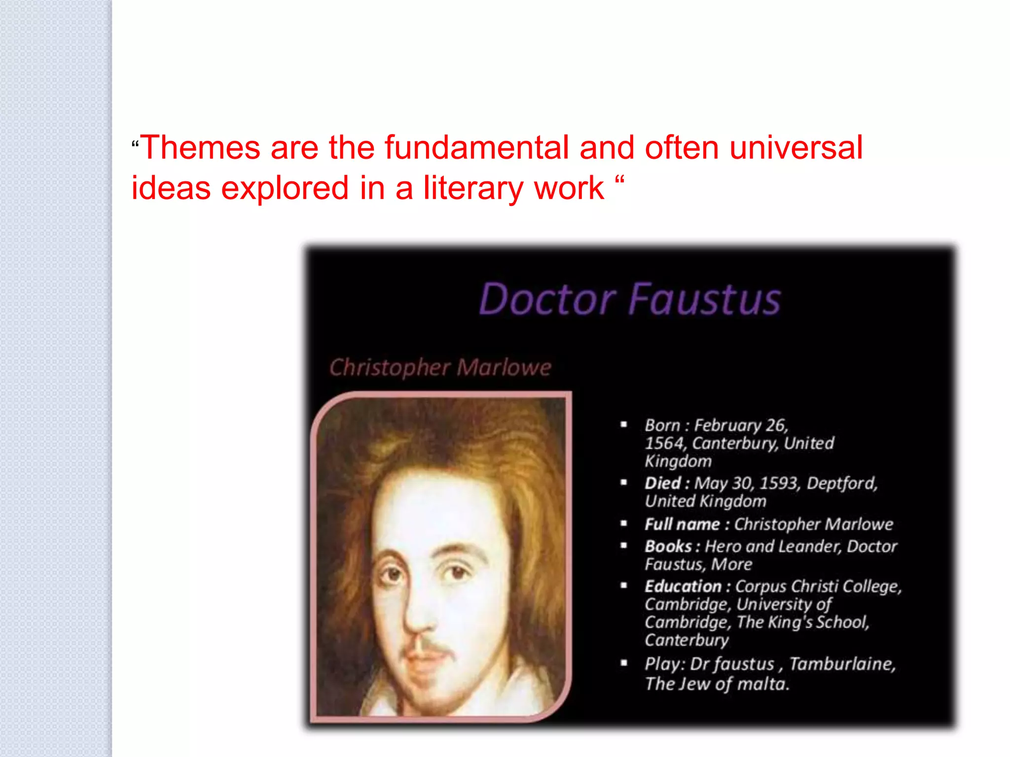 Various themes in doctor faustus | PPTX
