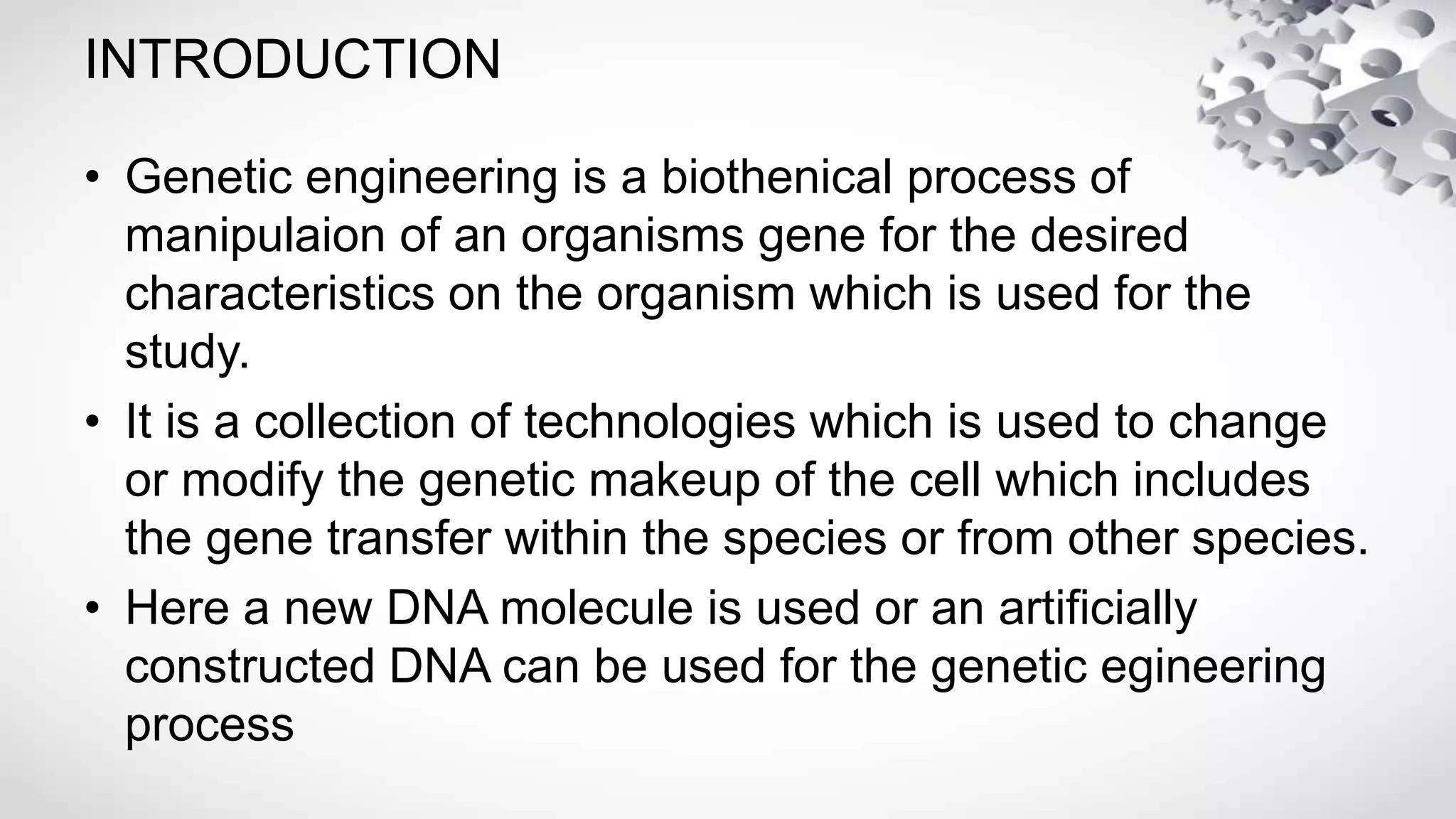 Various tools used in genetic engineering | PPTX