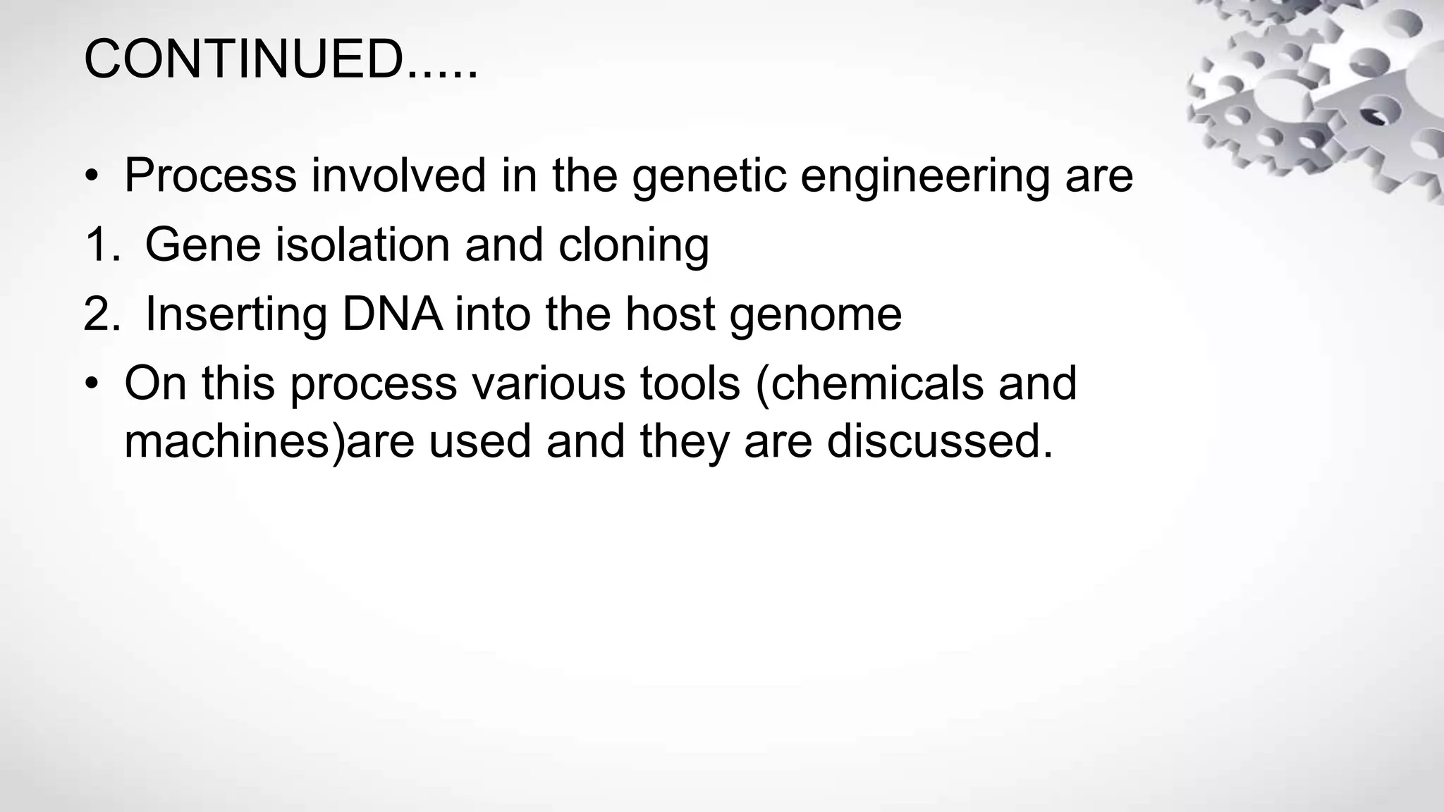 Various tools used in genetic engineering | PPTX