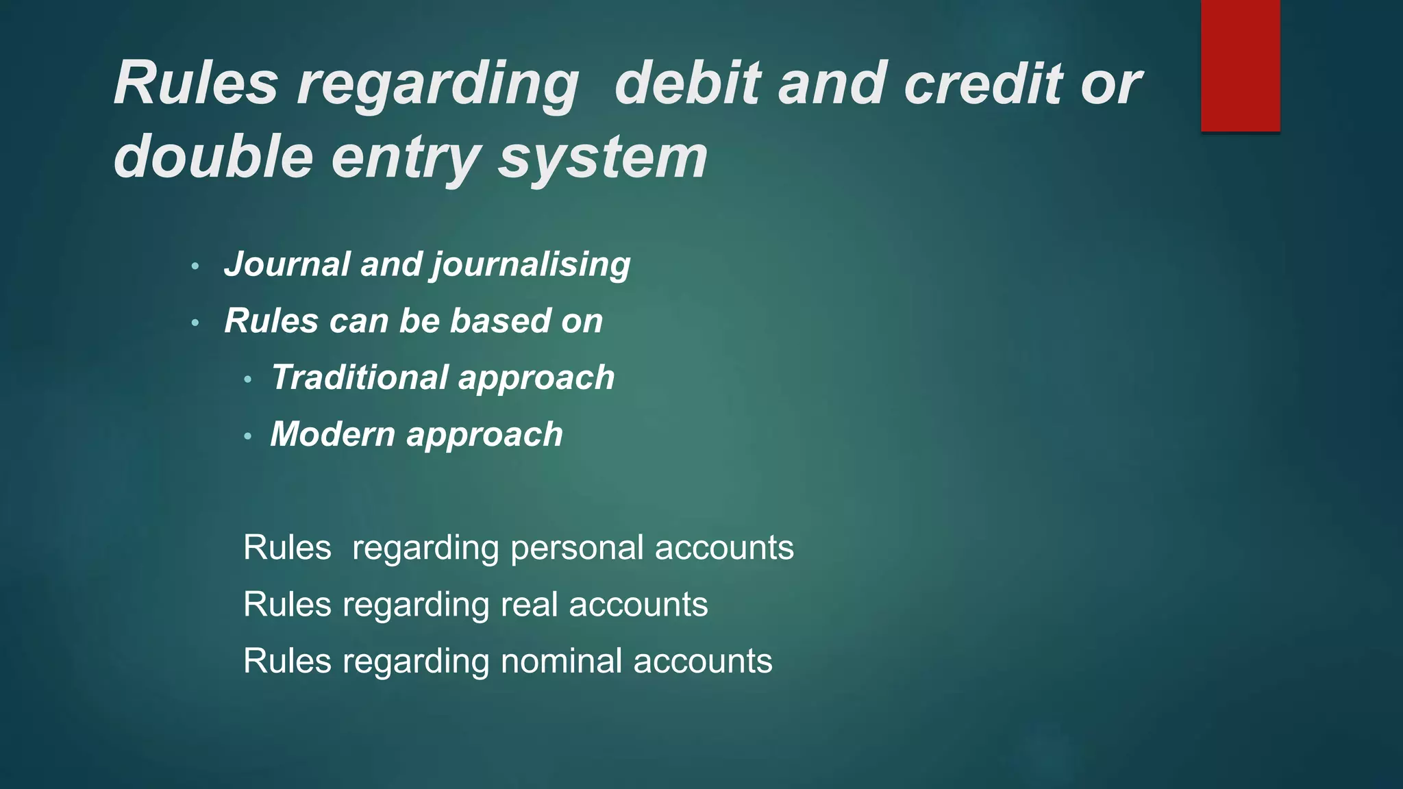 Various types of accounts,rules regarding debit credit | PPTX