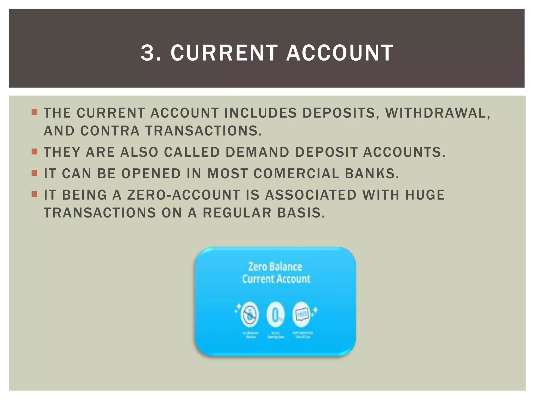 Various types of bank accounts | PPTX