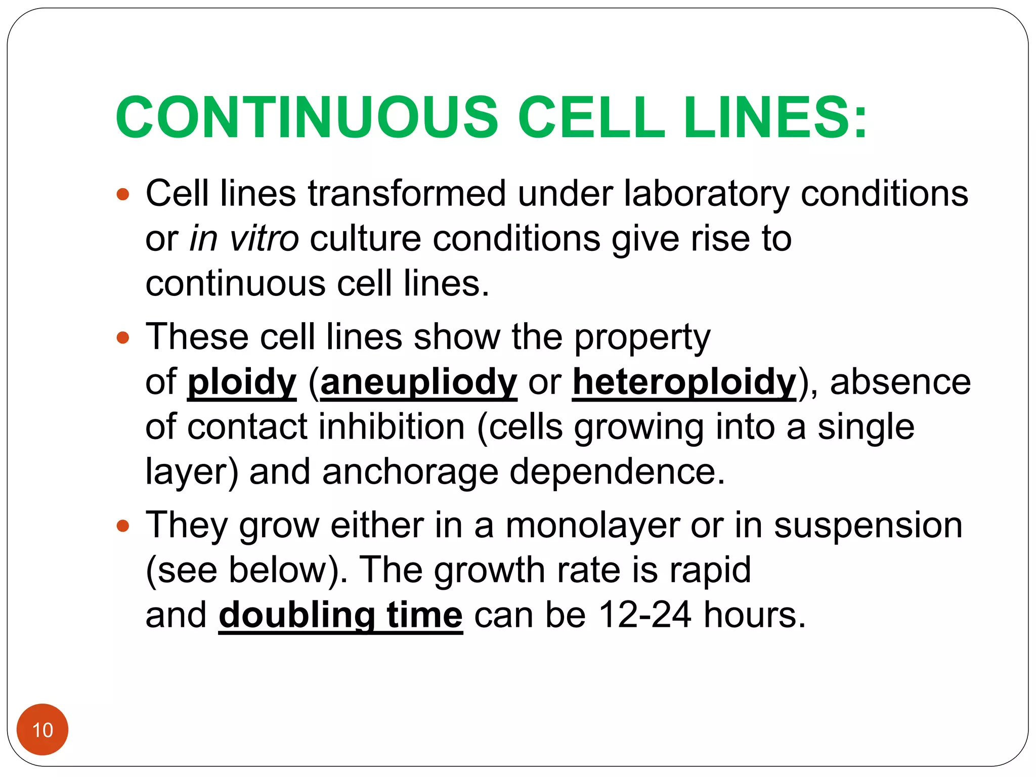 Various types of cell cultures | PPTX