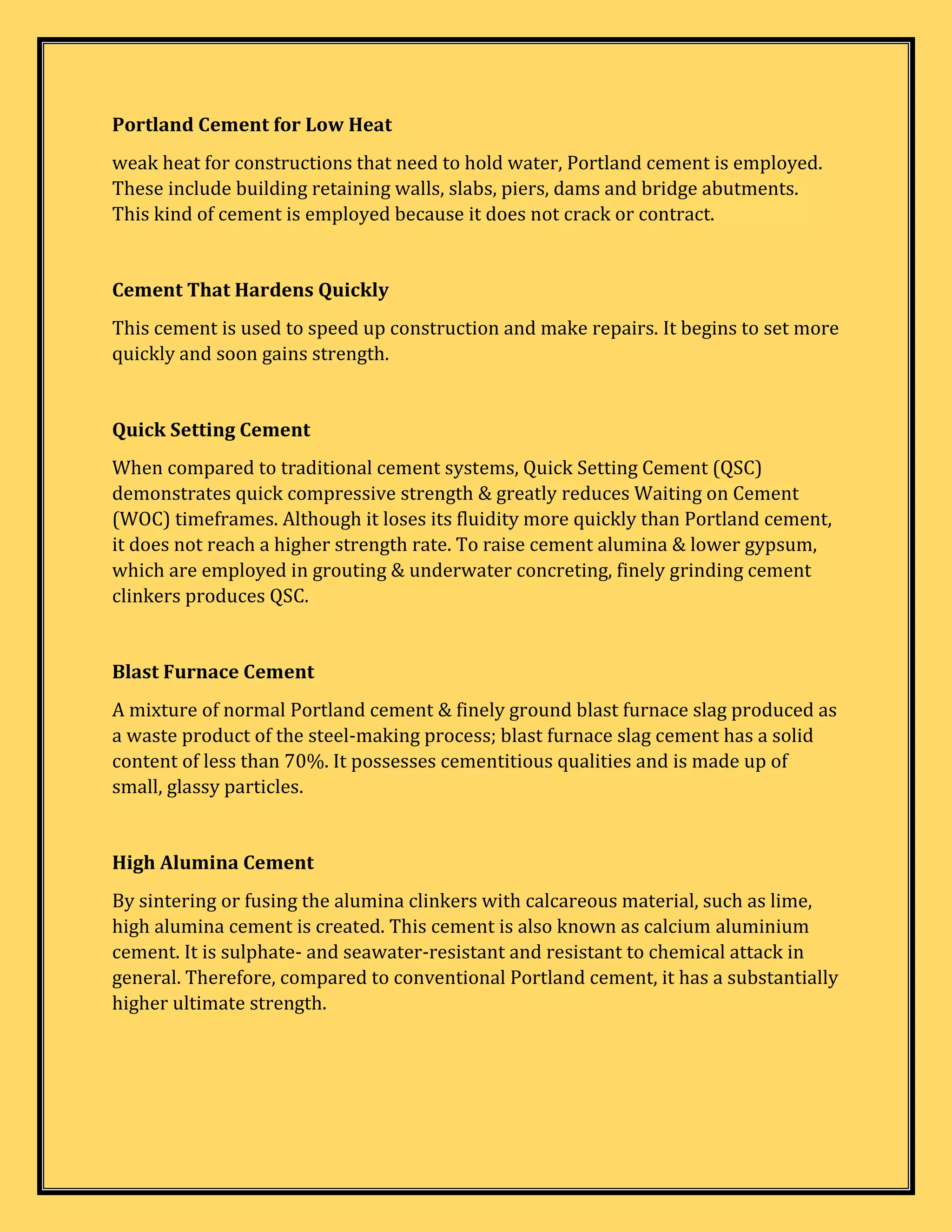 Various types of cement used in construction in India.pdf