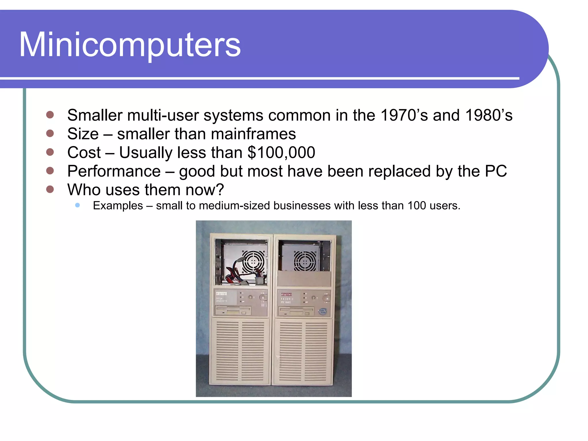 Various types of computers & history | PPT