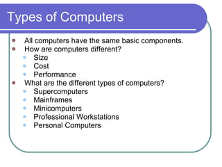 Various types of computers & history | PPT