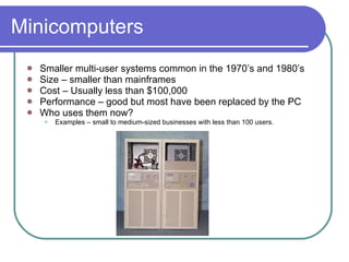 Various types of computers & history | PPT