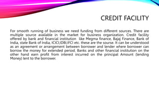 Various types of Credit Facility.pptx