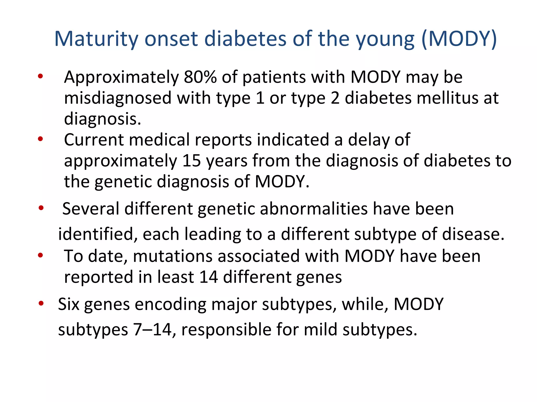 Various types of diabetes in children | PDF